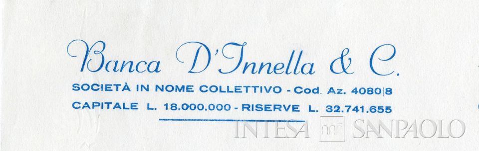 Banca d'Innella & C. - Intesa Sanpaolo - Mappa storica Italia