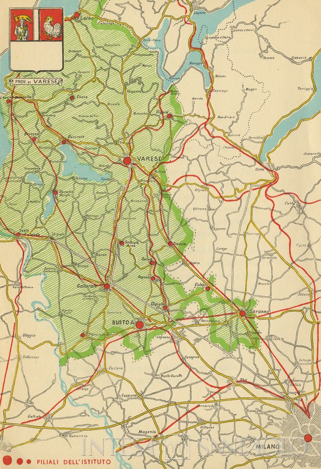 Credito Varesino - Intesa Sanpaolo - Mappa storica Italia